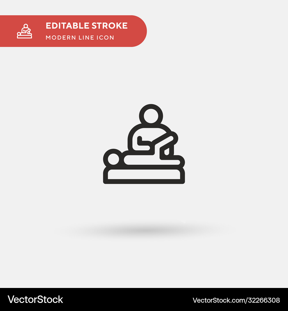 Physiotherapy simple icon Royalty Free Vector Image