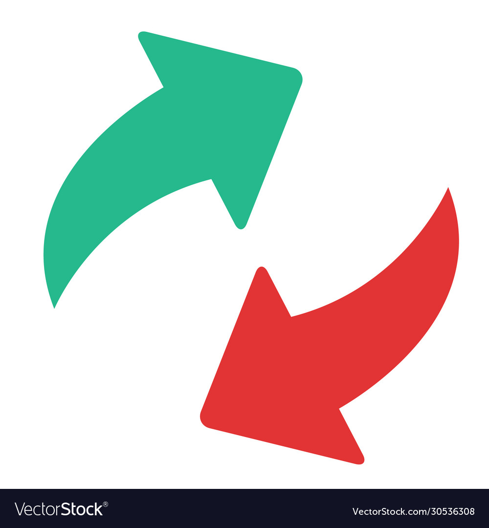 Reverse arrows Royalty Free Vector Image - VectorStock