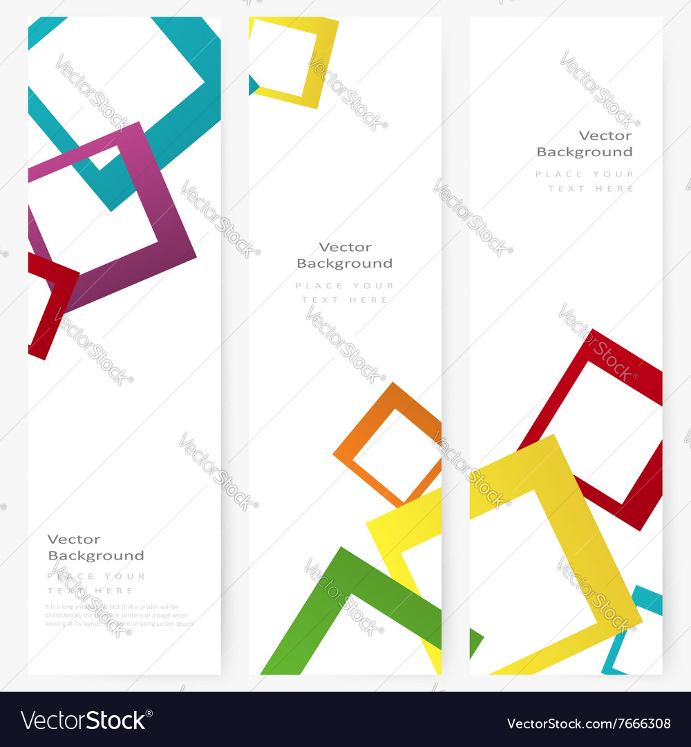 Set of abstract template banner Royalty Free Vector Image