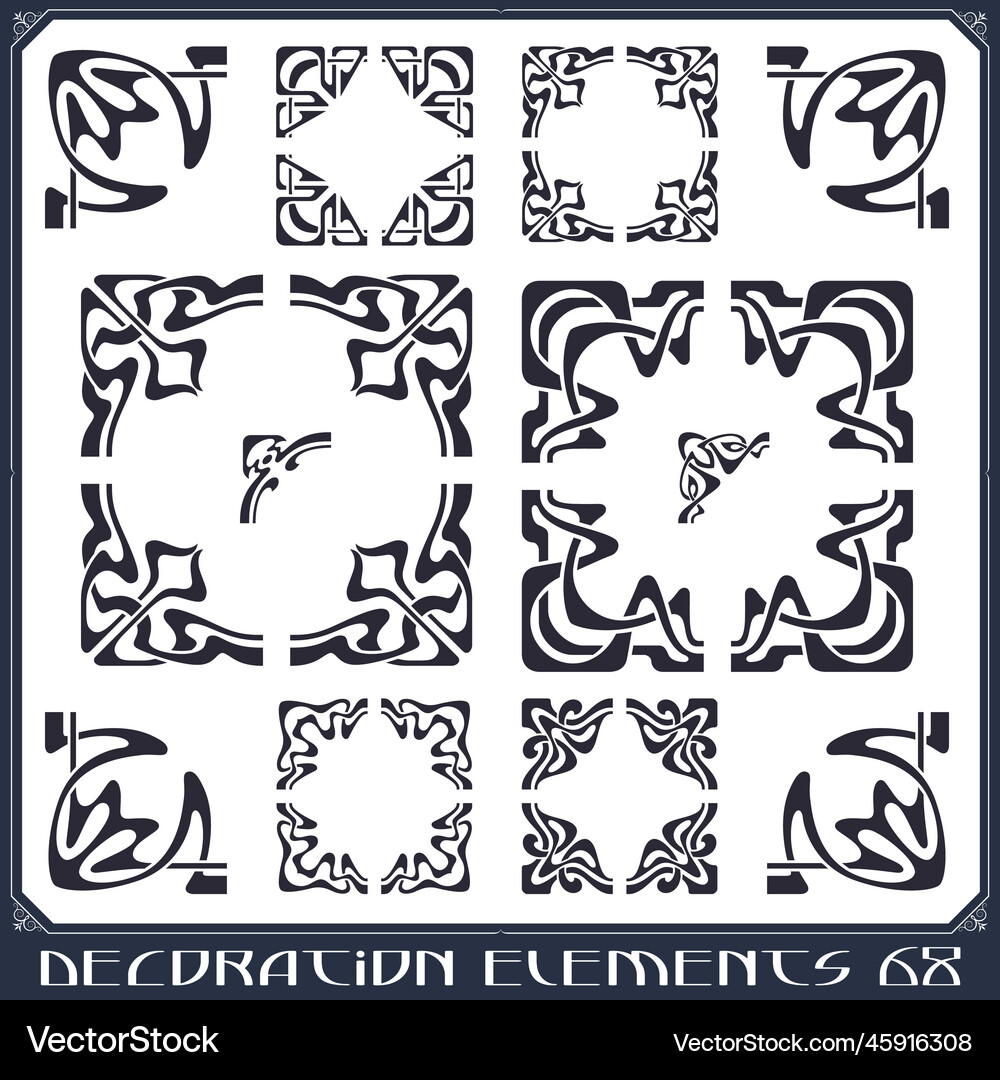 Set of calligraphic design elements and page decor