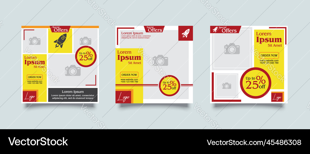 Social media post ads banner template design a1 Vector Image