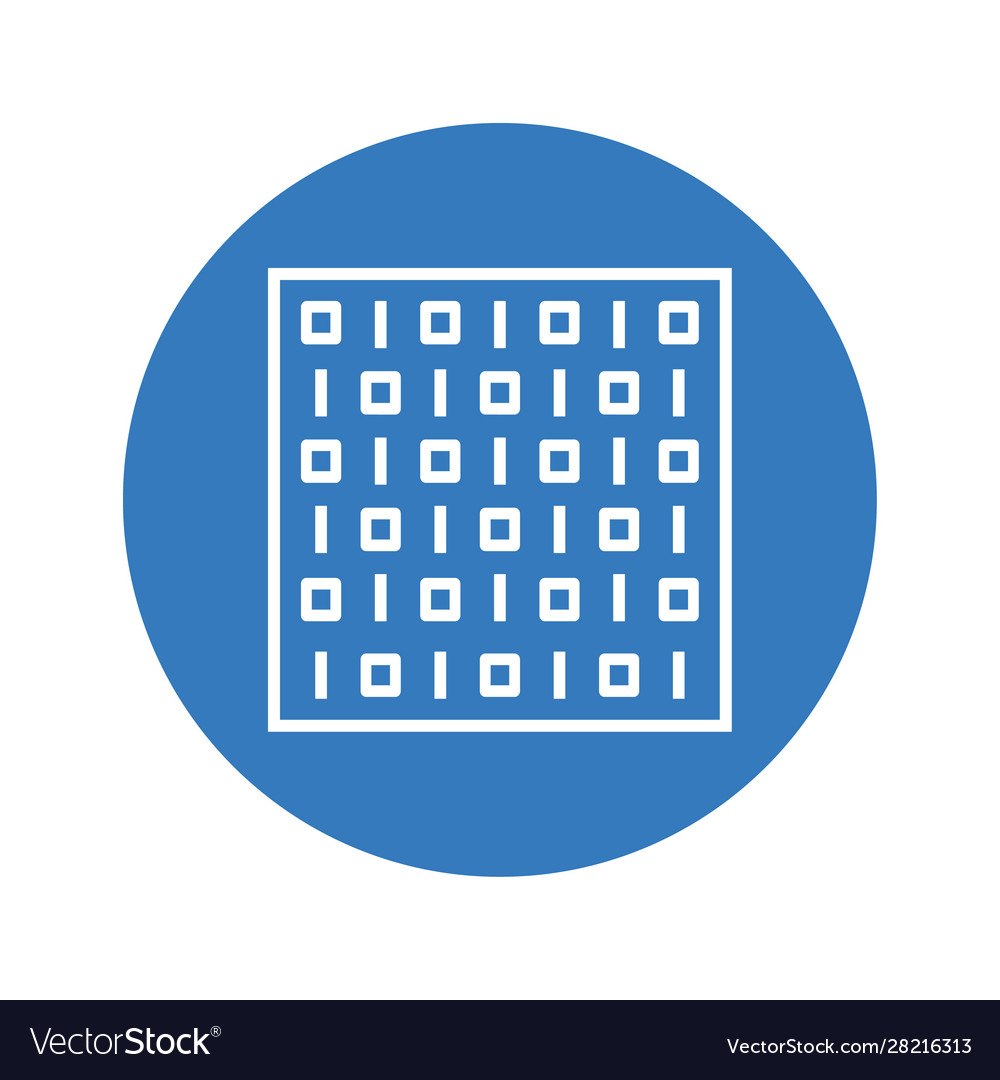 Binary number code coding icon Royalty Free Vector Image