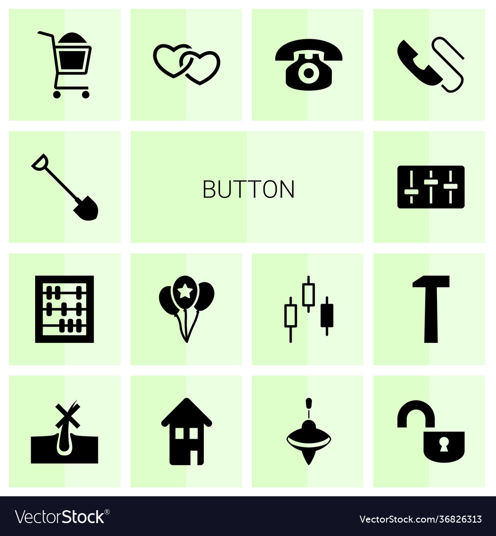 Button icons Royalty Free Vector Image - VectorStock
