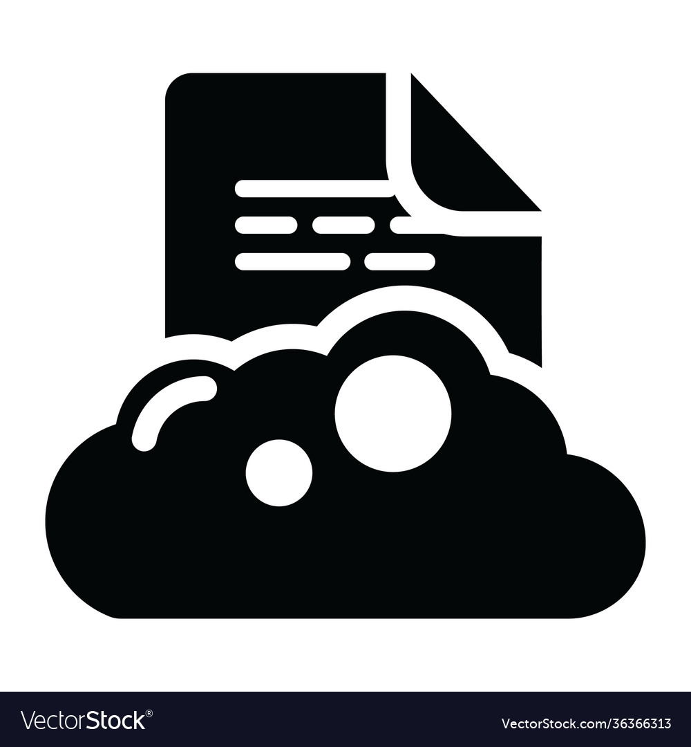 Cloud file Royalty Free Vector Image - VectorStock
