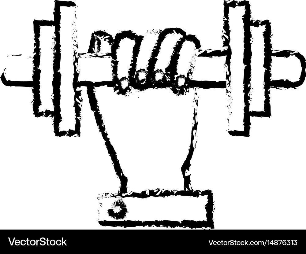 Hand human with weight lifting equipment icon Vector Image