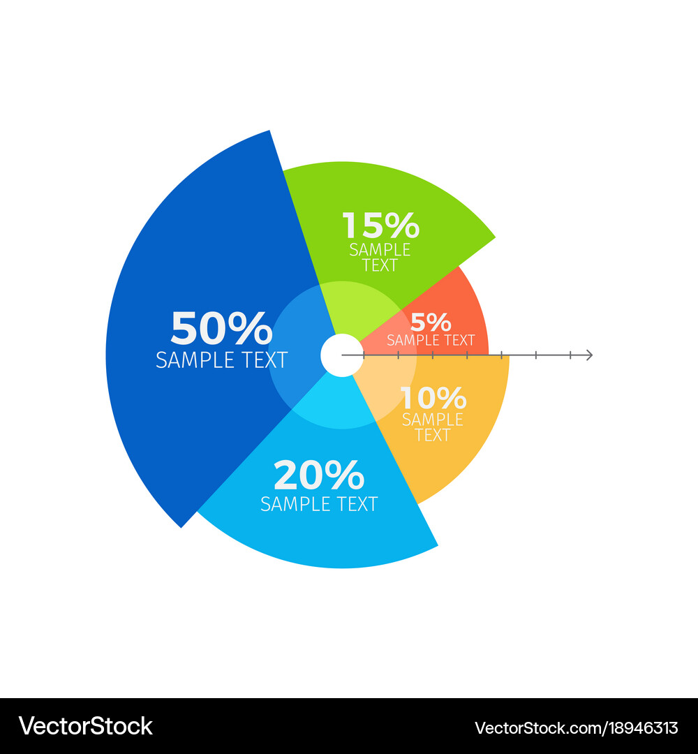 Infographic and ratio parts Royalty Free Vector Image
