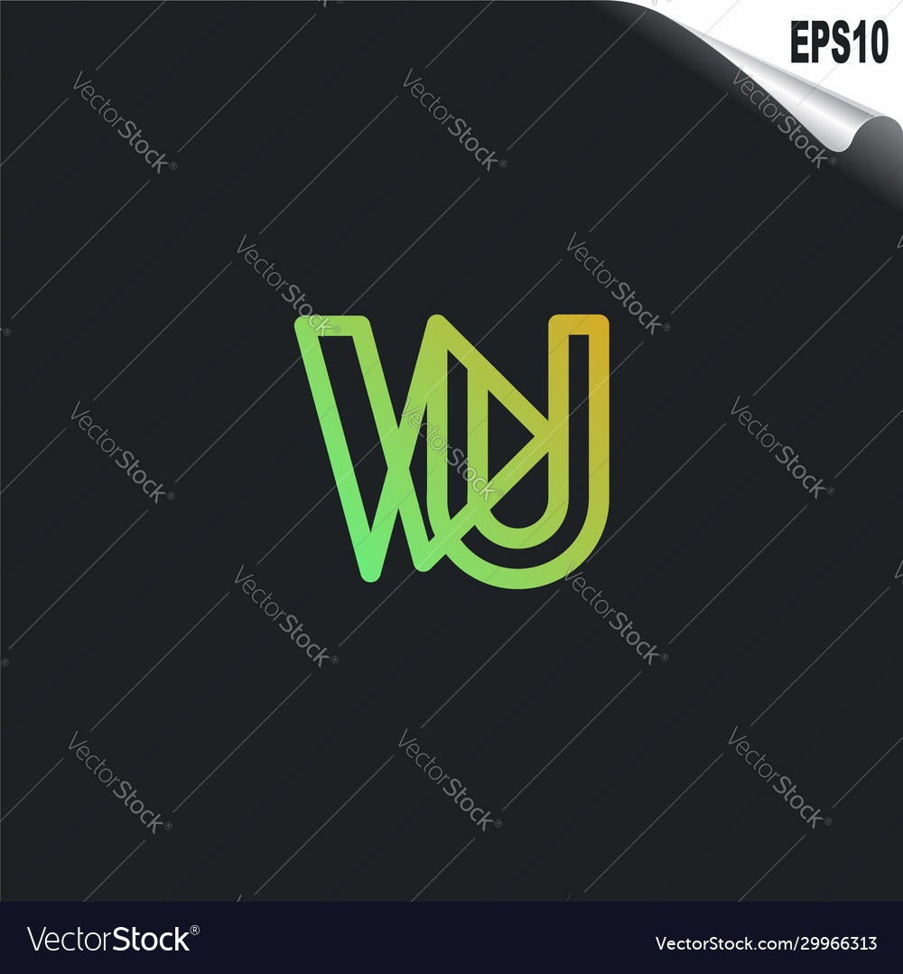 Initial vu logo monogram design template simple Vector Image
