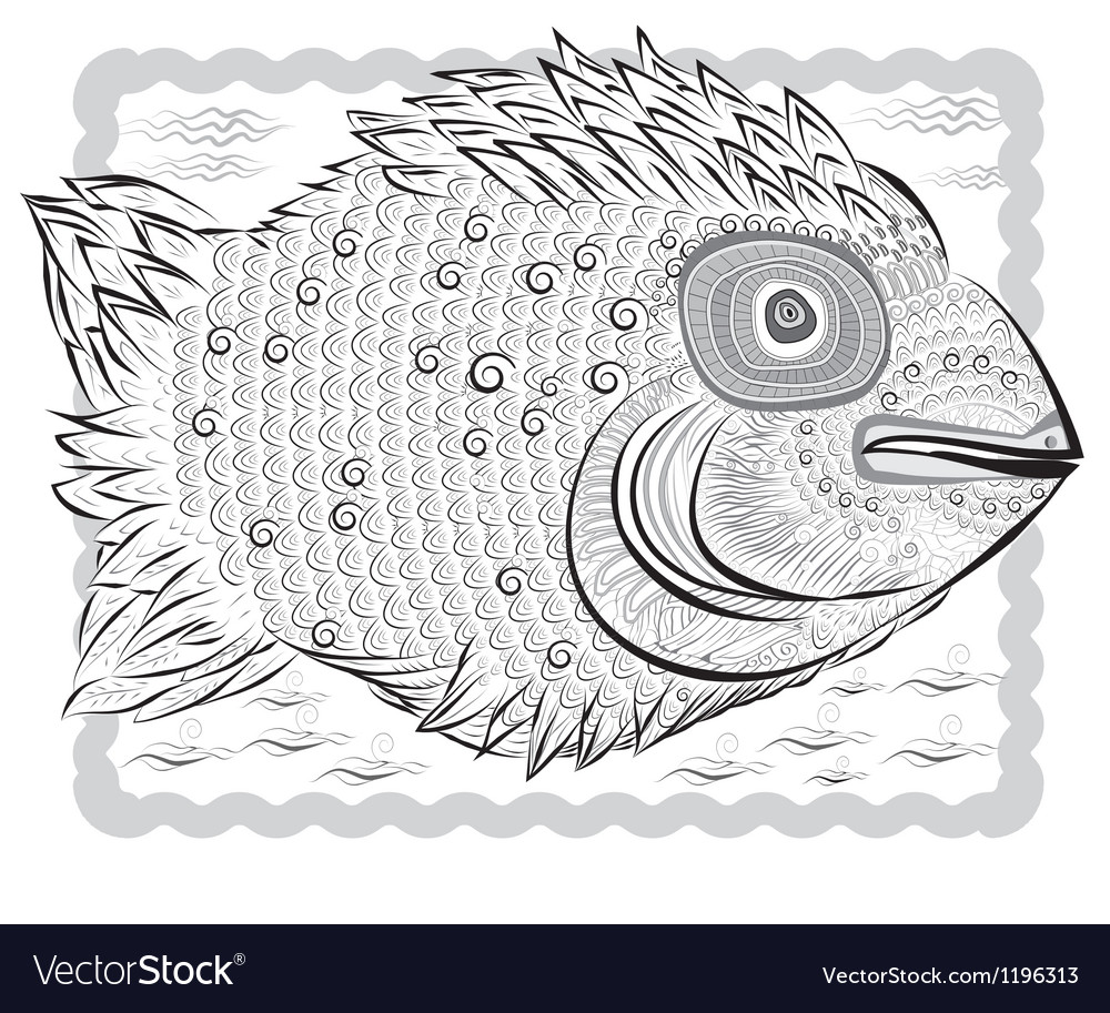 Magic fish Royalty Free Vector Image - VectorStock