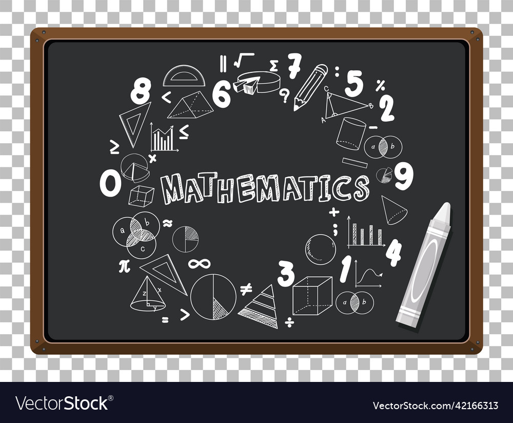 Math formula on blackboard isolated grid Vector Image