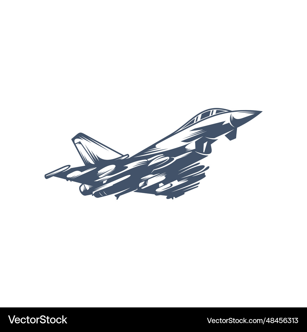 Military aircraft design fighter Royalty Free Vector Image
