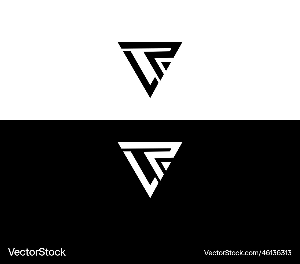 Modern lp vp and pv letter logo Royalty Free Vector Image