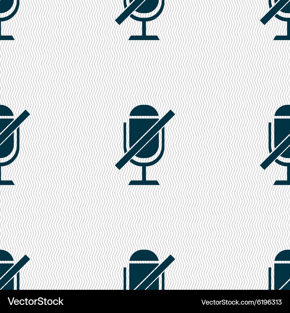 No microphone sign icon speaker symbol seamless Vector Image