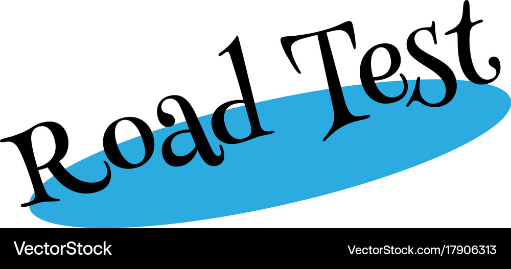 Road test rubber stamp Royalty Free Vector Image