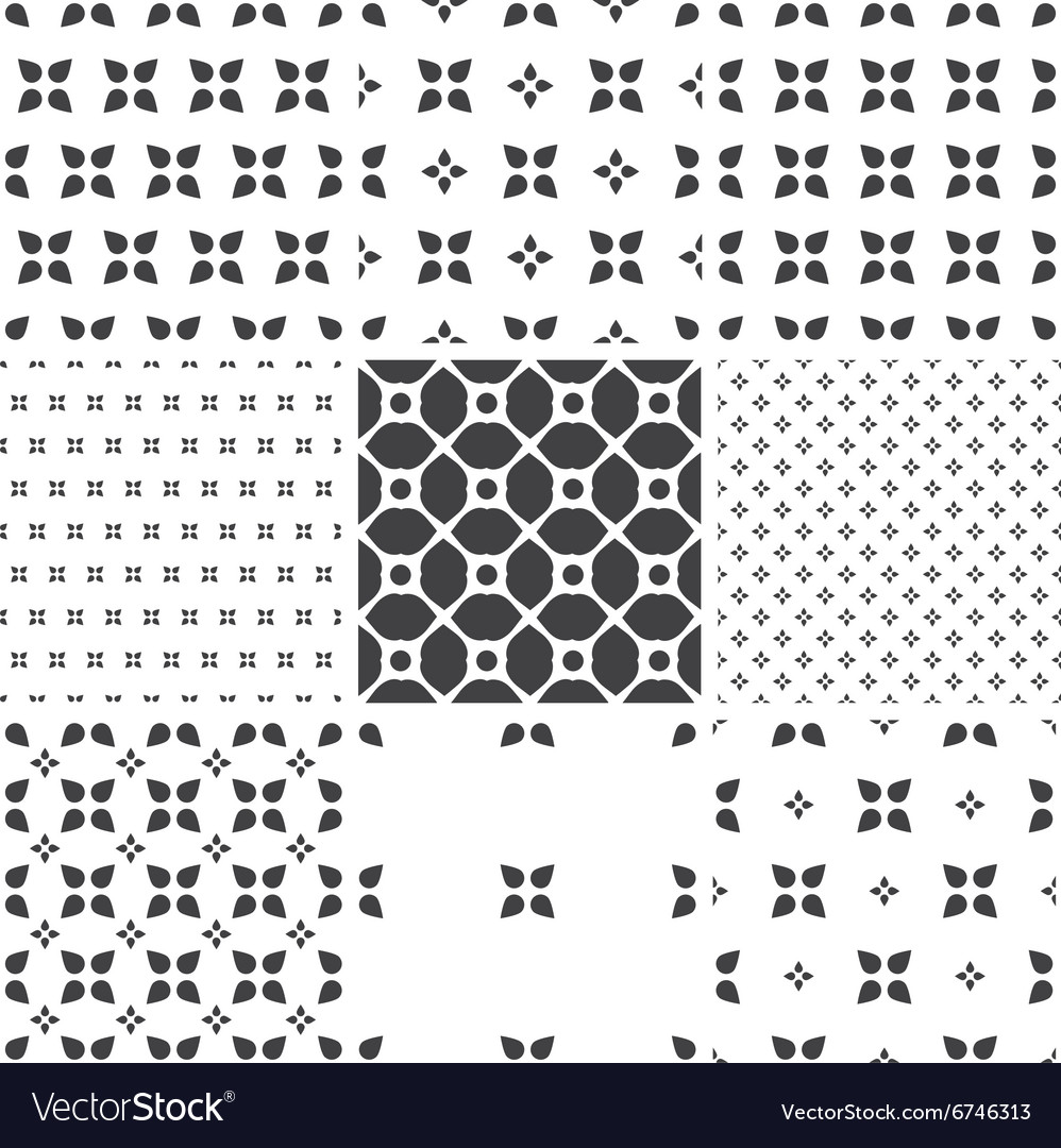 Set of monochrome geometric seamless universal Vector Image Set of monochrome geometric seamless universal Vector Image