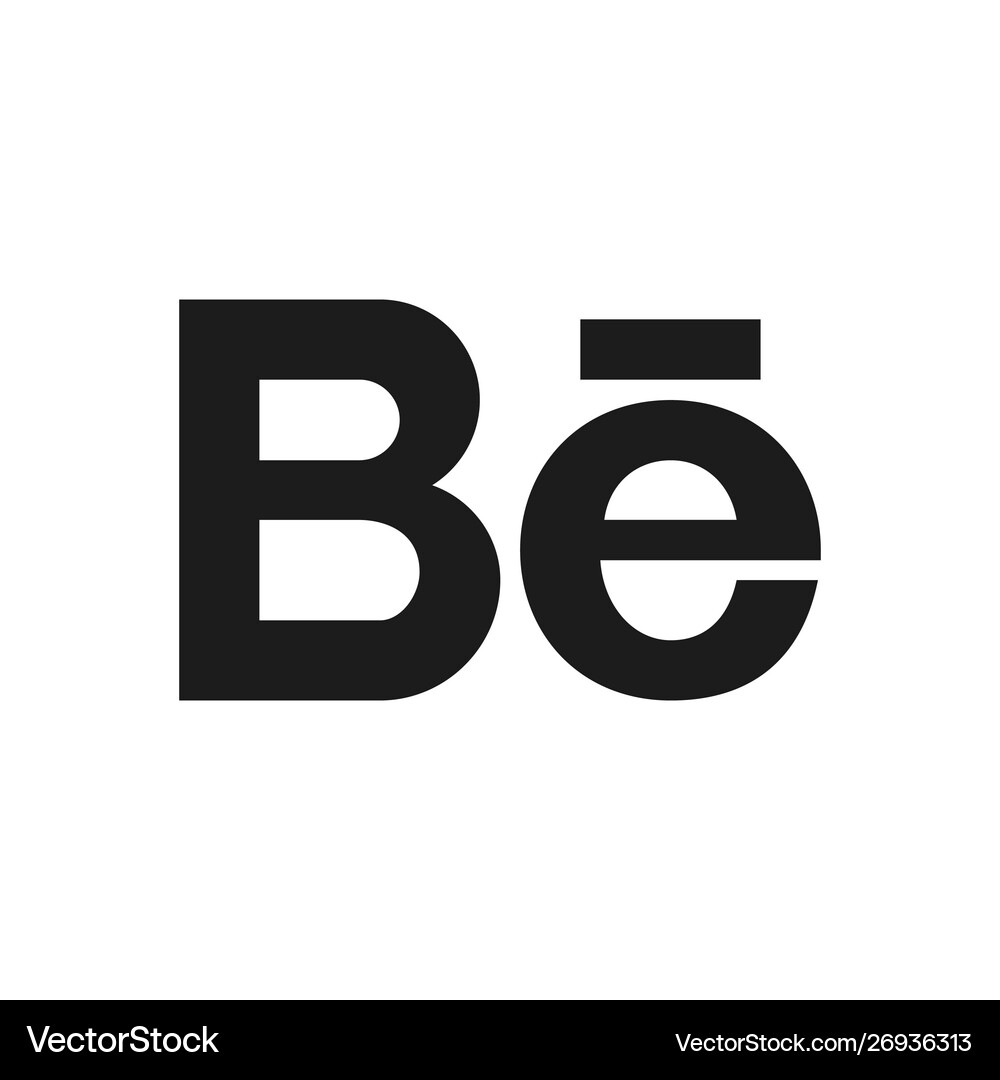Social media symbol behance Royalty Free Vector Image