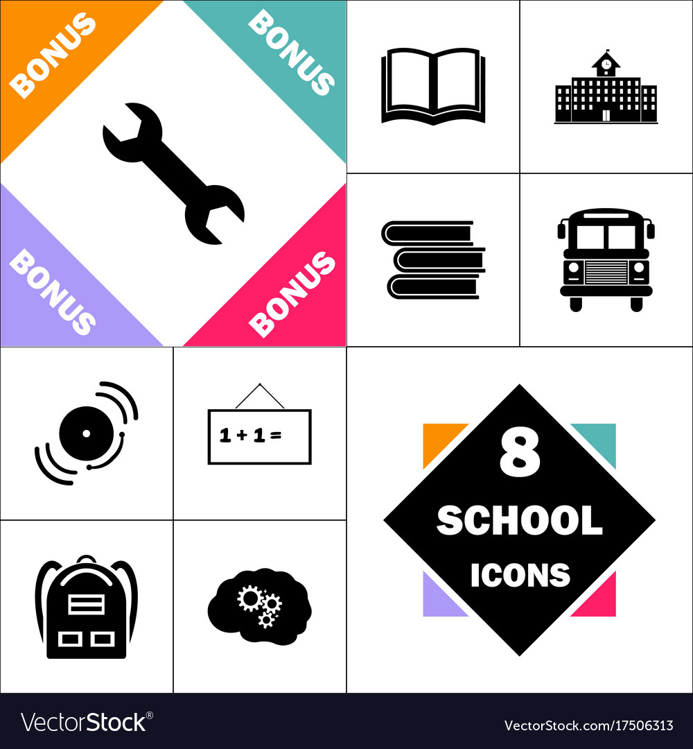 Spanner computer symbol Royalty Free Vector Image