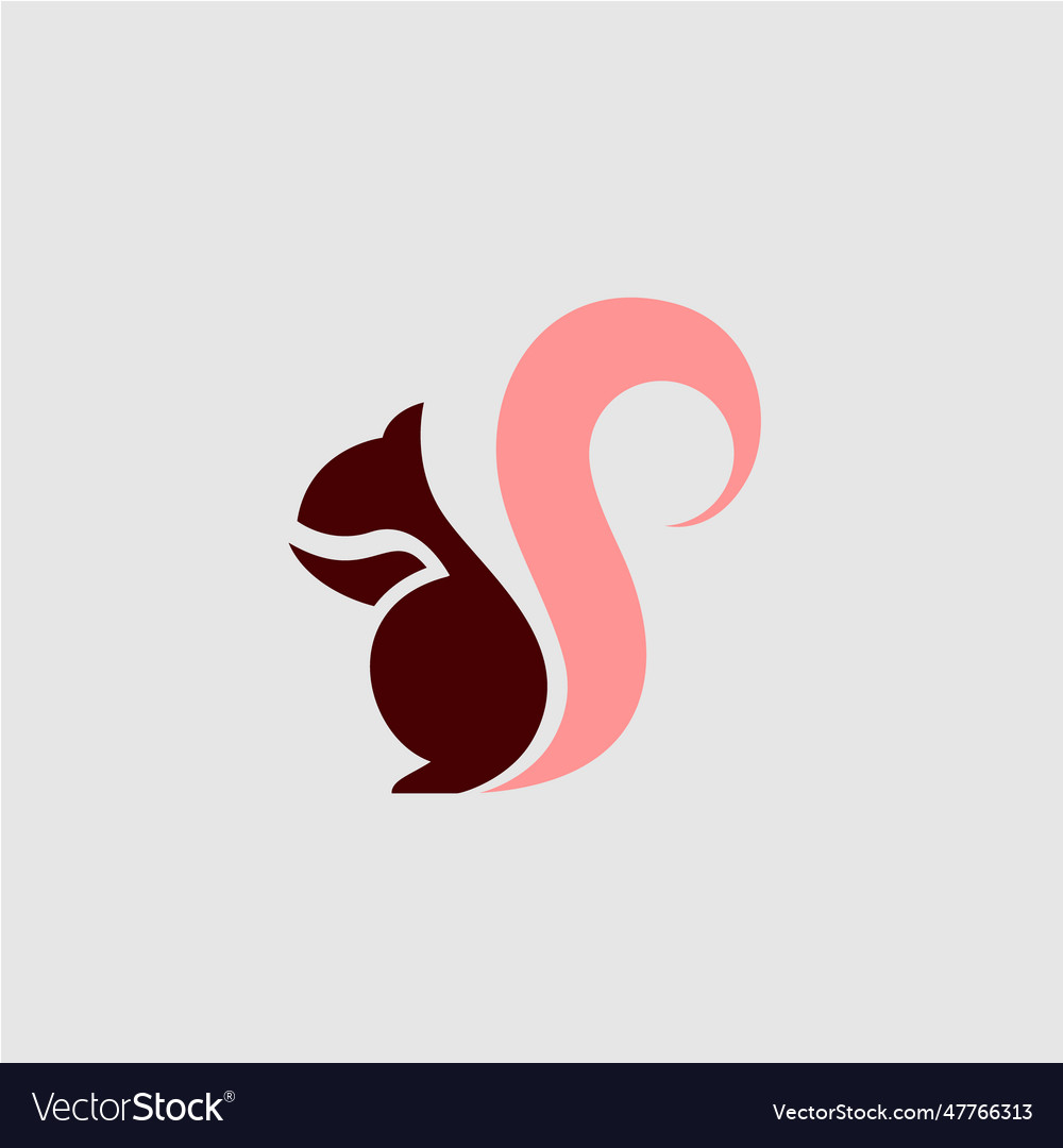 Squirrel logo design template Royalty Free Vector Image
