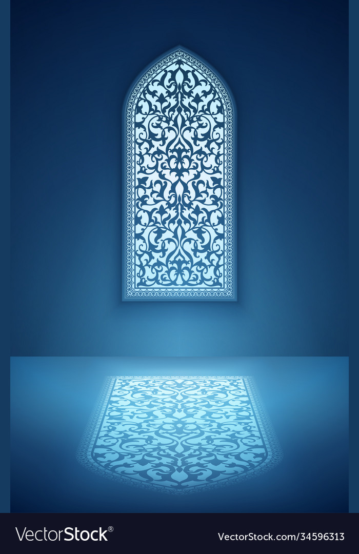 Window in mosque Royalty Free Vector Image - VectorStock