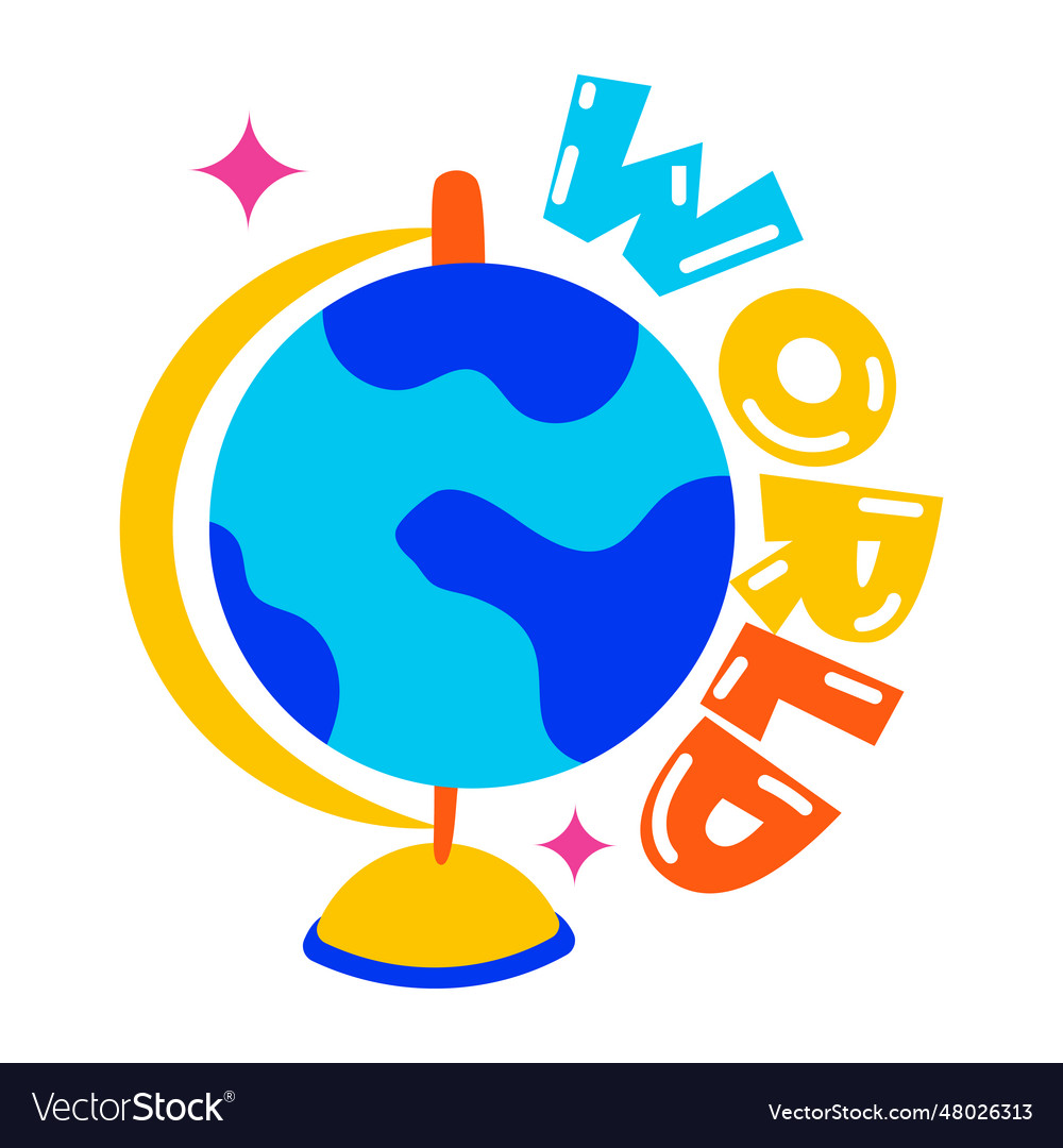 World globe Royalty Free Vector Image - VectorStock