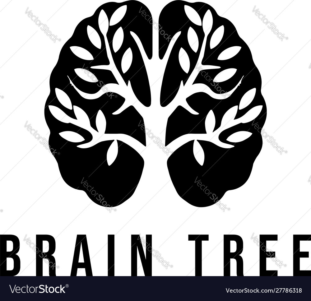 Brain tree creative learning logo template Vector Image Brain tree creative learning logo template Vector Image