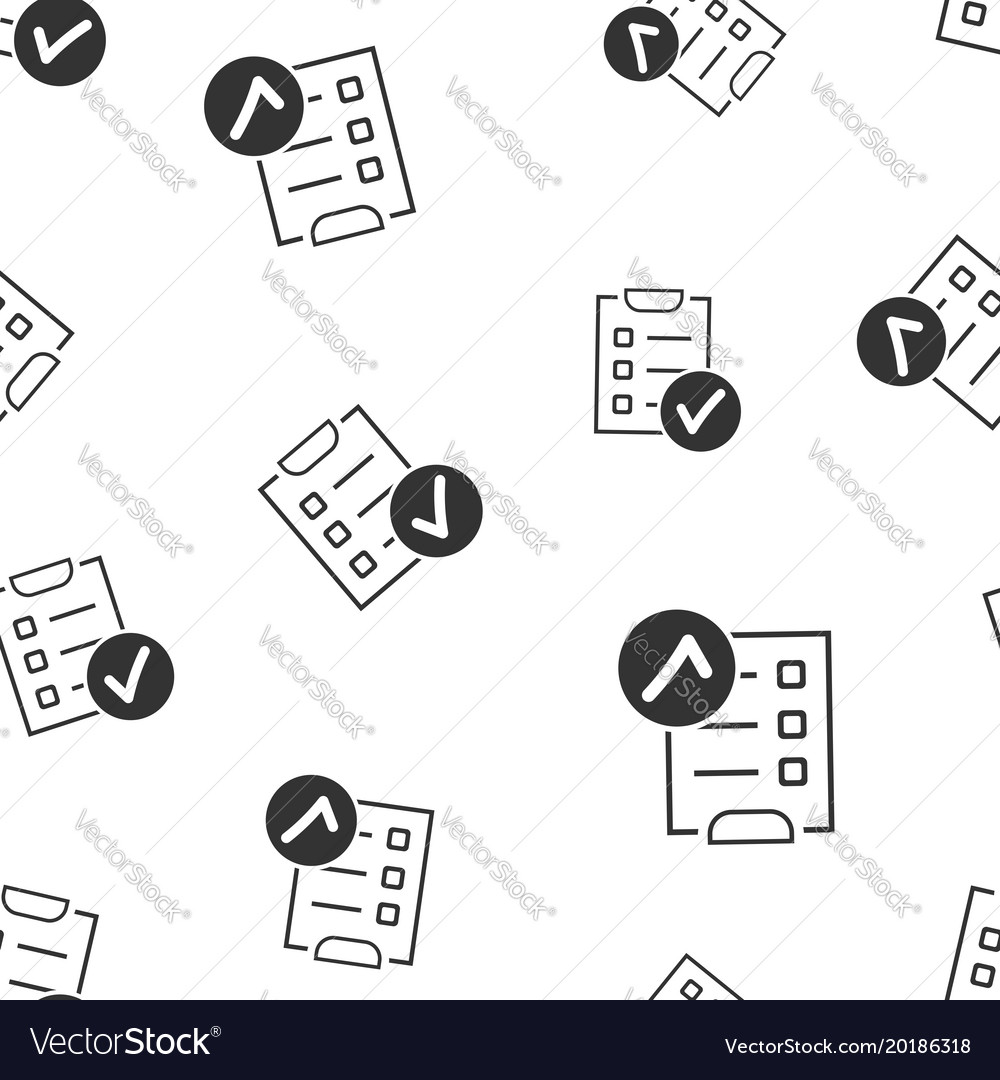 Checklist notepad document seamless pattern Vector Image