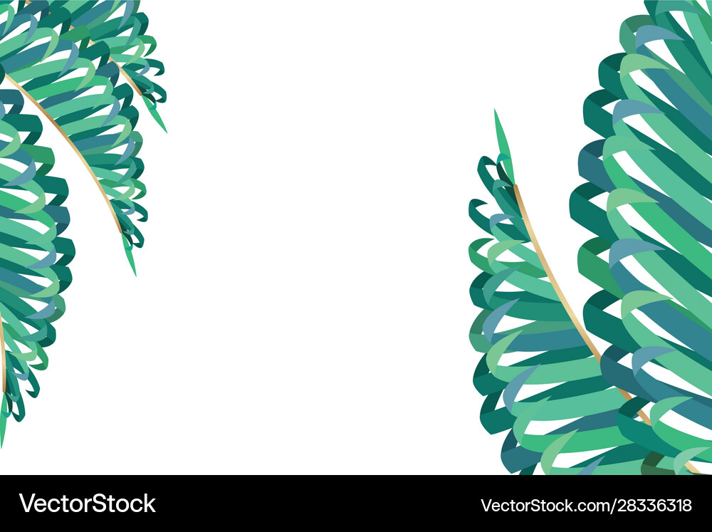 Isolated tropical green leaves design Royalty Free Vector