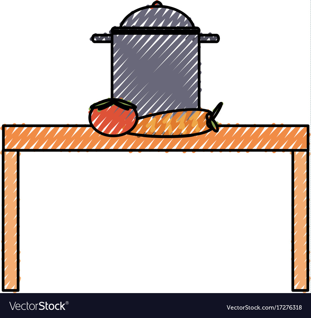Kitchen table Royalty Free Vector Image - VectorStock