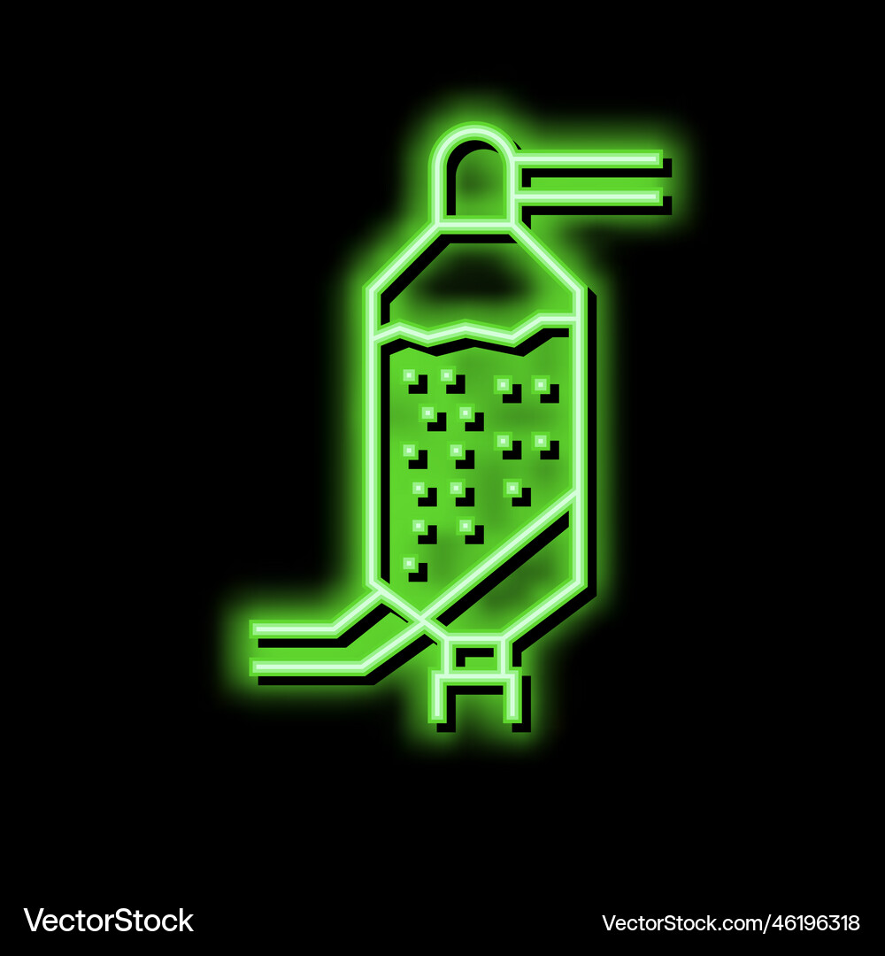 Leaching aluminium production neon glow icon Vector Image
