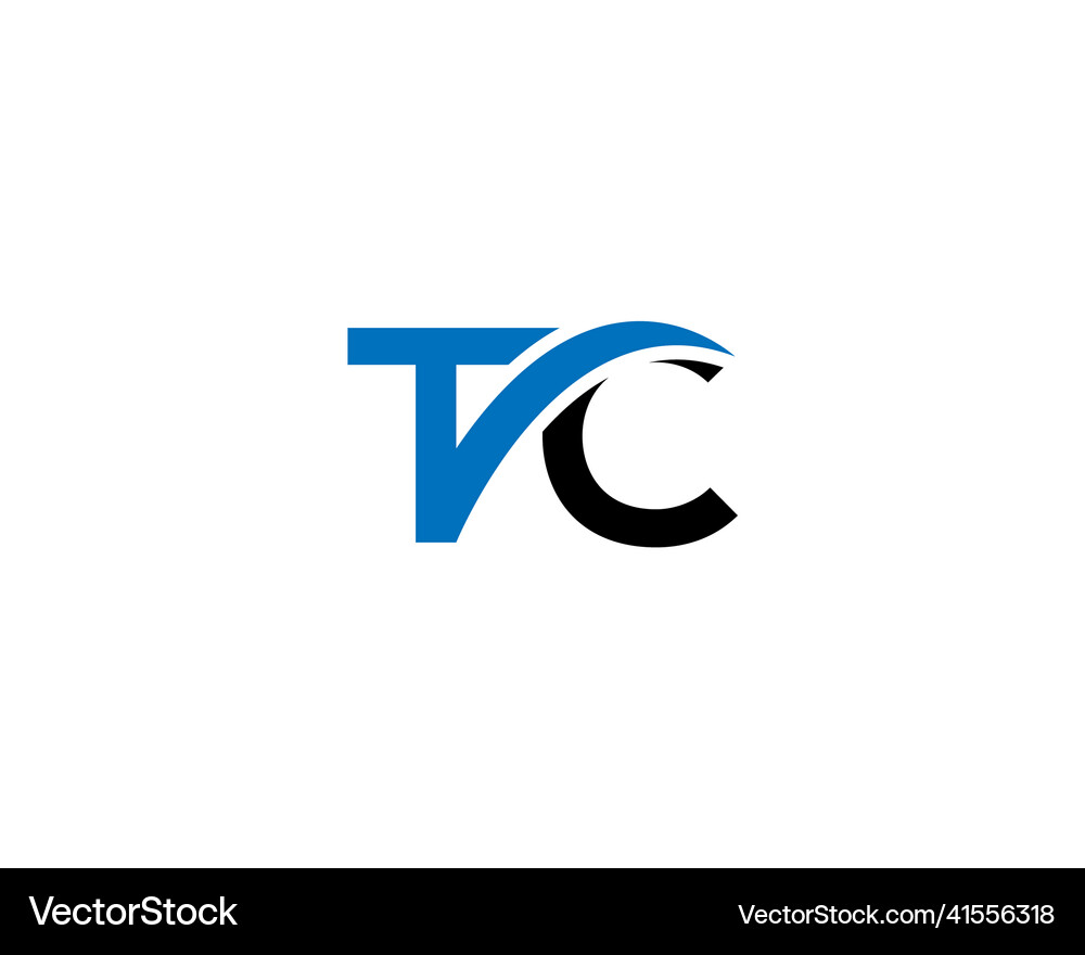 Letter tc logo design premium concept Royalty Free Vector