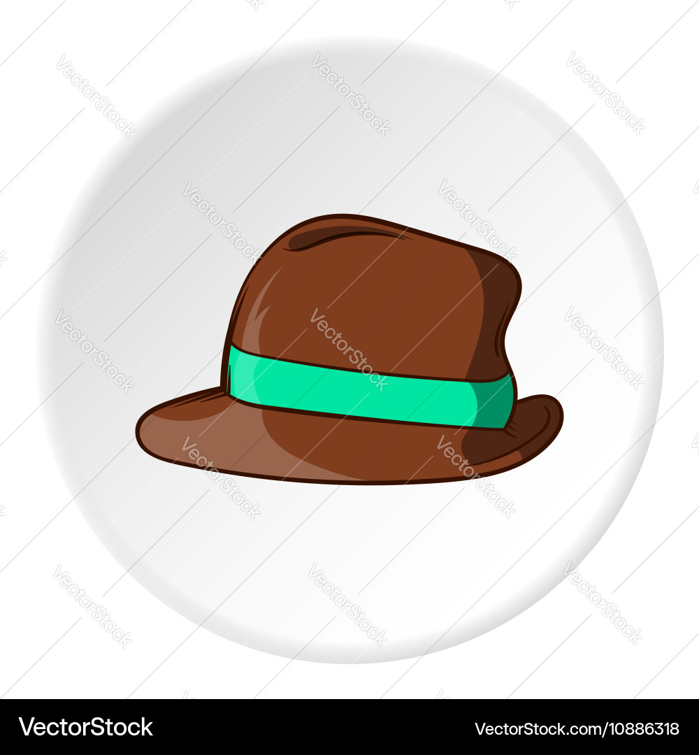 Mens hat icon cartoon style Royalty Free Vector Image