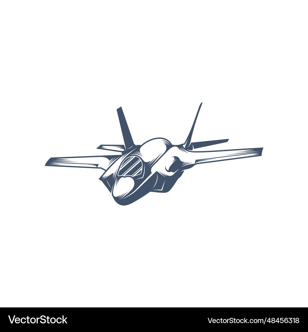 Military aircraft design fighter Royalty Free Vector Image