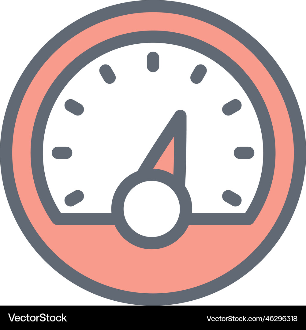 Speedometer fill outline icons simple s Royalty Free Vector
