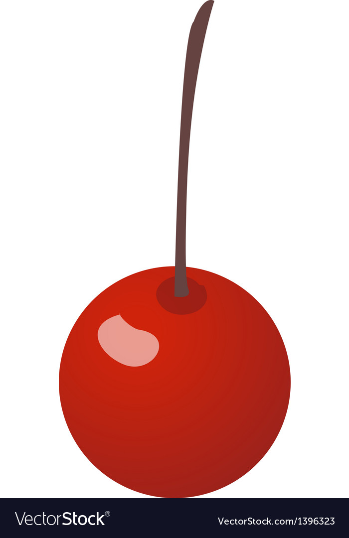 A cherry Royalty Free Vector Image - VectorStock