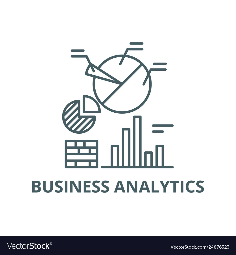 Business analytics line icon Royalty Free Vector Image Business analytics line icon Royalty Free Vector Image