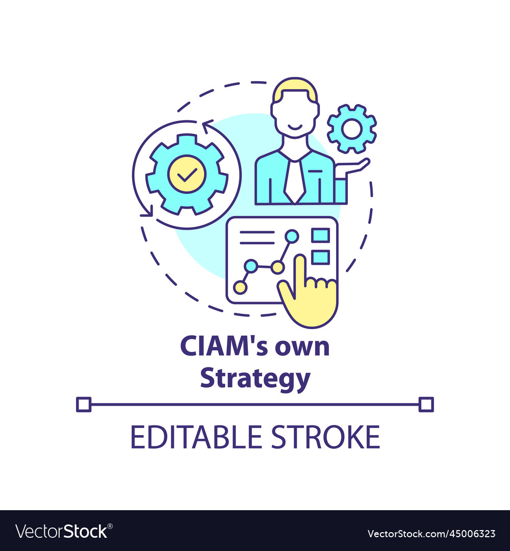 Ciam strategy concept icon Royalty Free Vector Image Ciam strategy concept icon Royalty Free Vector Image