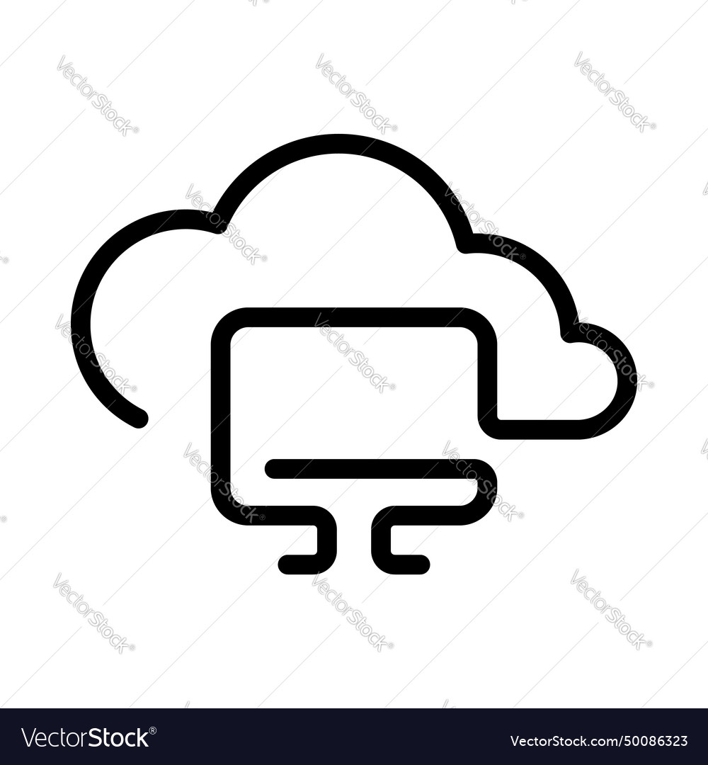 Cloud service icon computing Royalty Free Vector Image