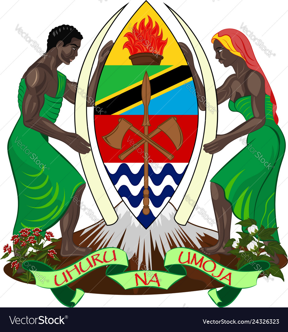 Coat Of Arms United Republic Tanzania Royalty Free Vector