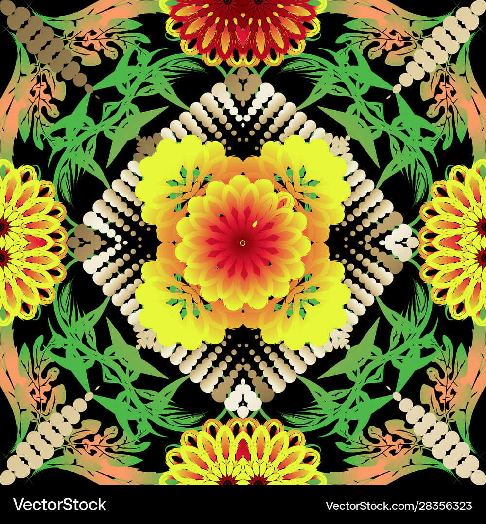 Colorful floral seamless pattern abstract Vector Image