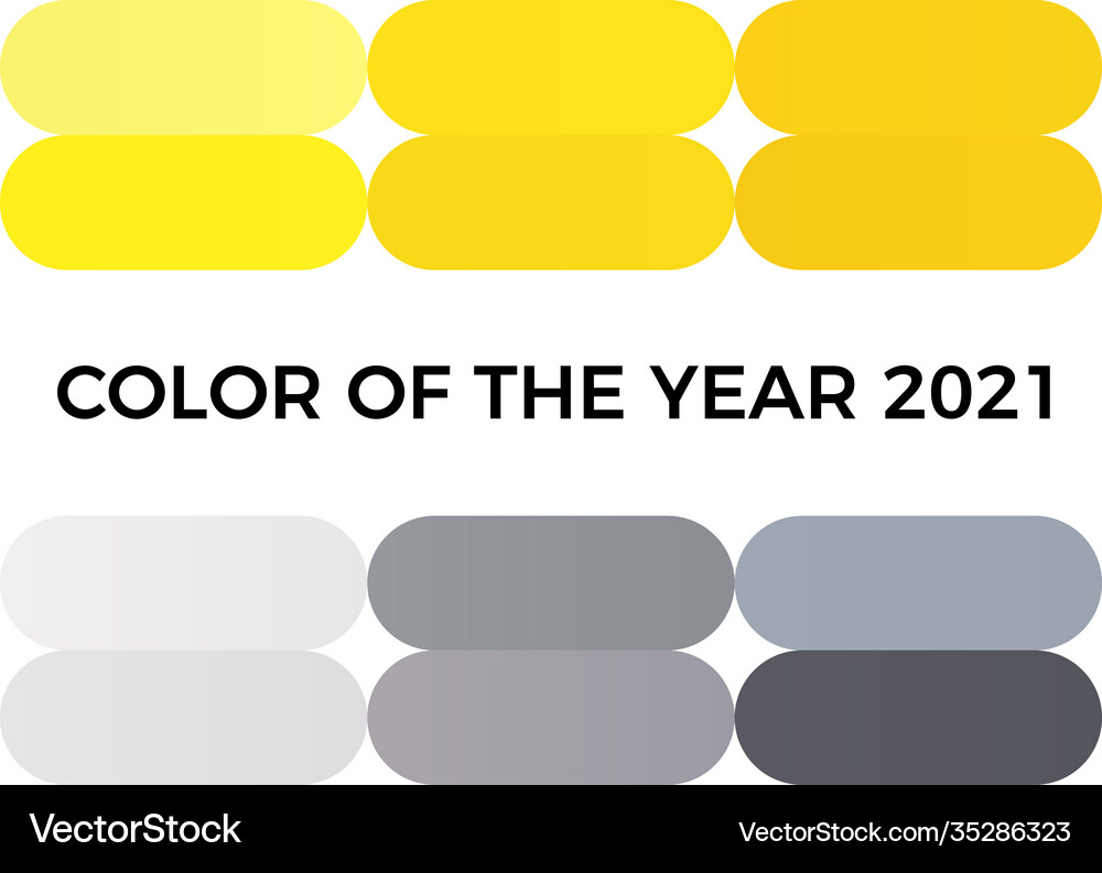 Colors year 2021 swatch ultimate grey Royalty Free Vector