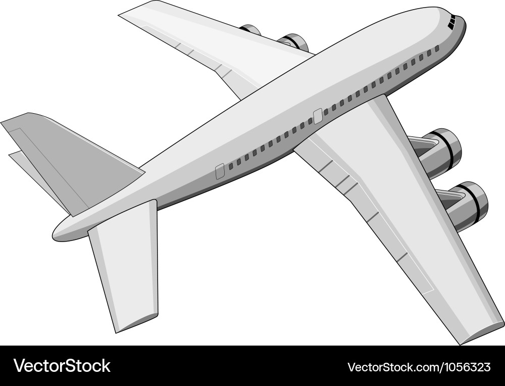 Commercial jet plane airliner Royalty Free Vector Image