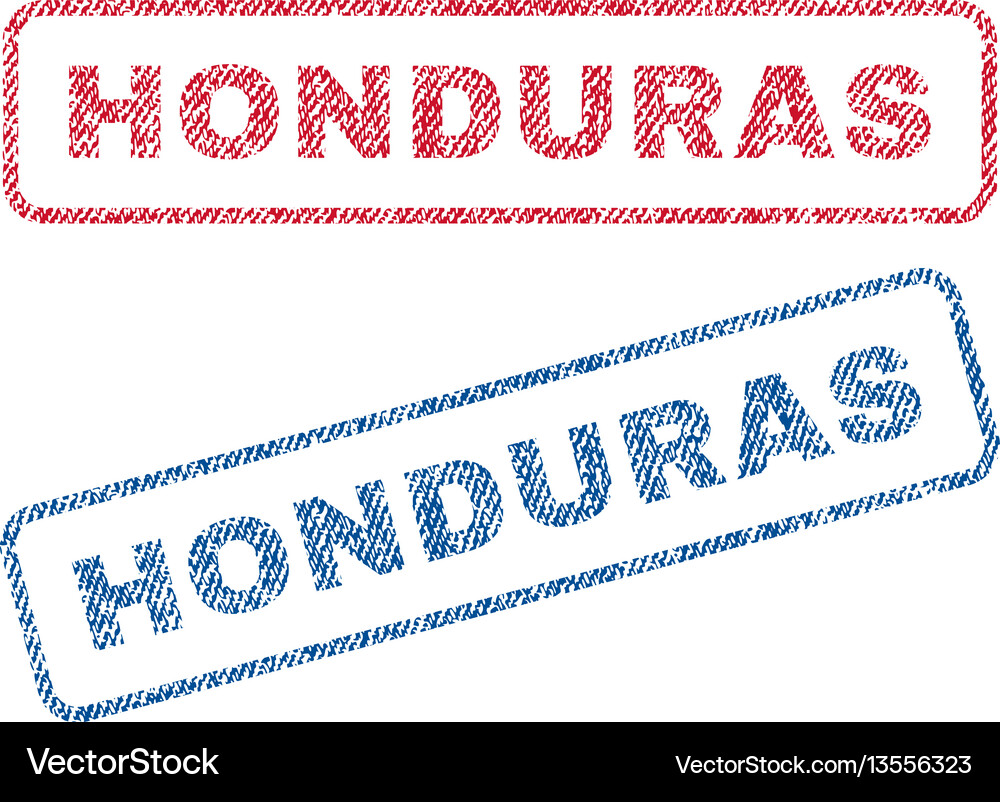 Honduras textile stamps Royalty Free Vector Image