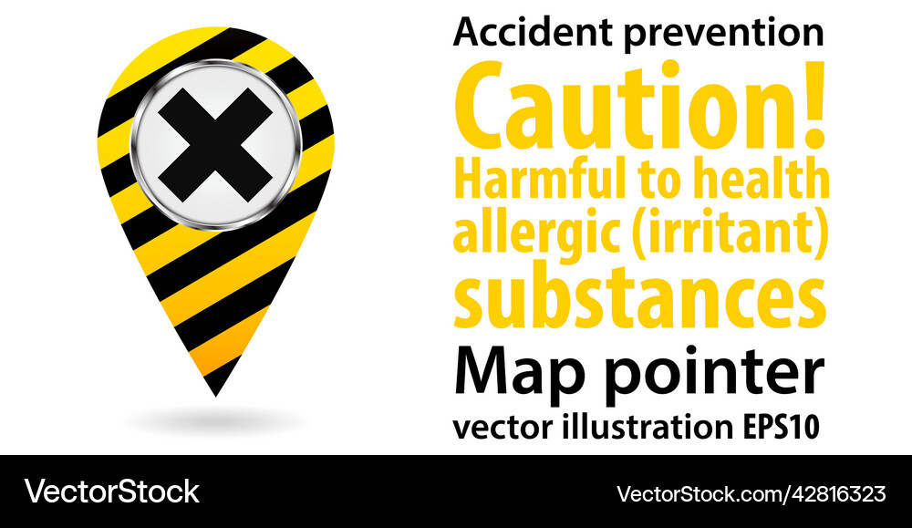 Map pointer safety information industrial design Vector Image