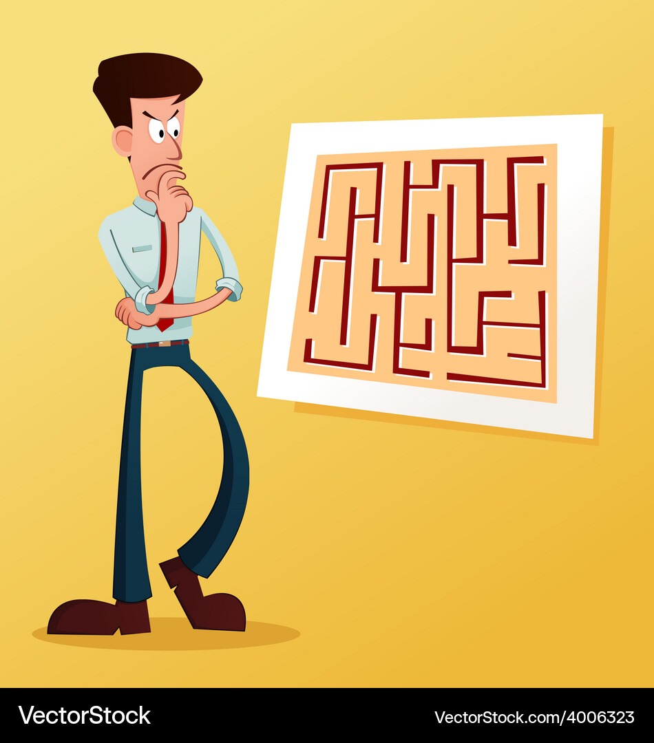 Solve the maze Royalty Free Vector Image - VectorStock