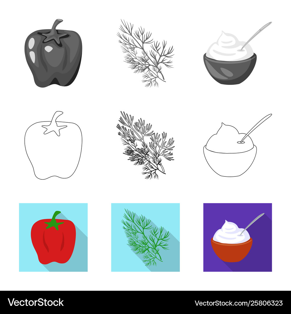 Taste and product sign set Royalty Free Vector Image