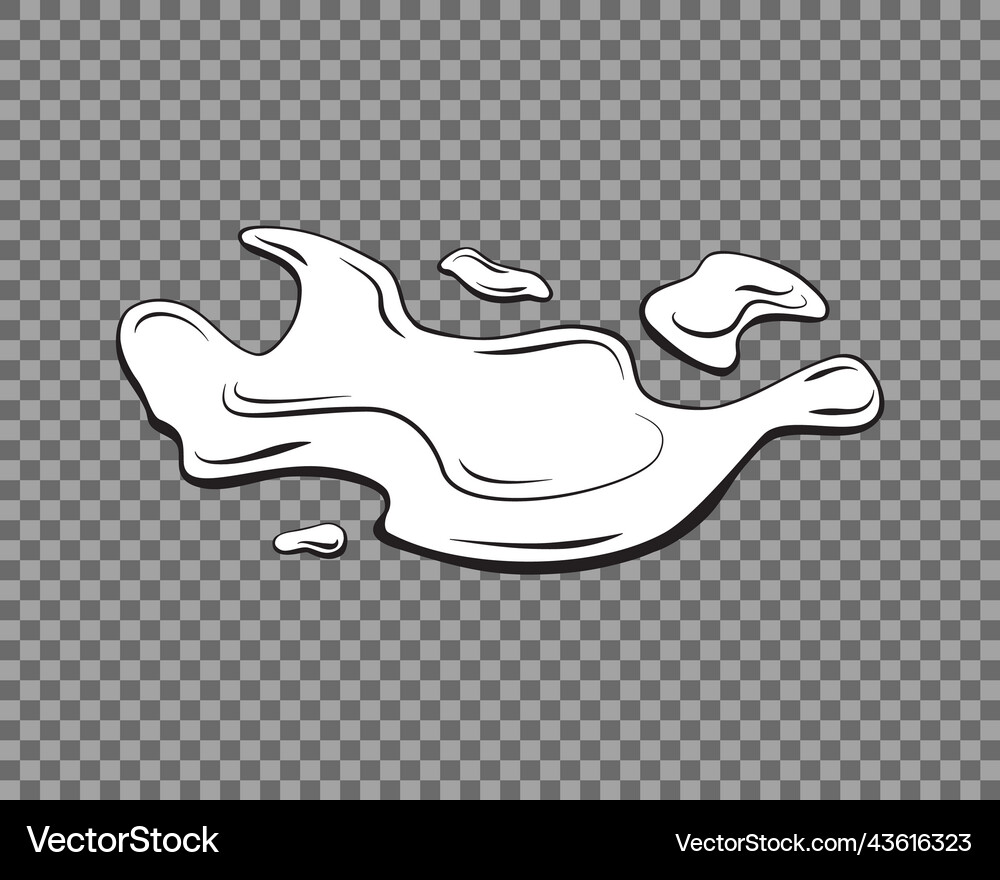 Water spill puddle on a isolated transparent Vector Image