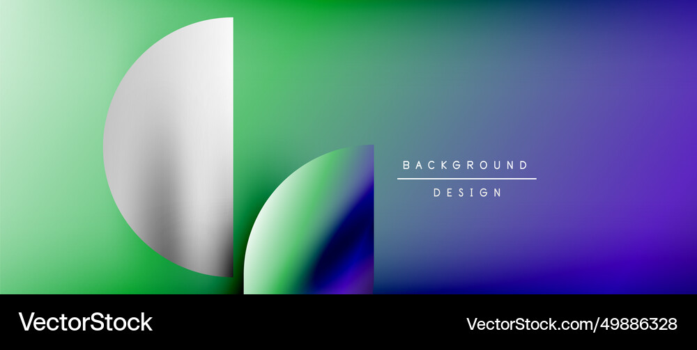 Circles and round shapes with gradients minimal Vector Image