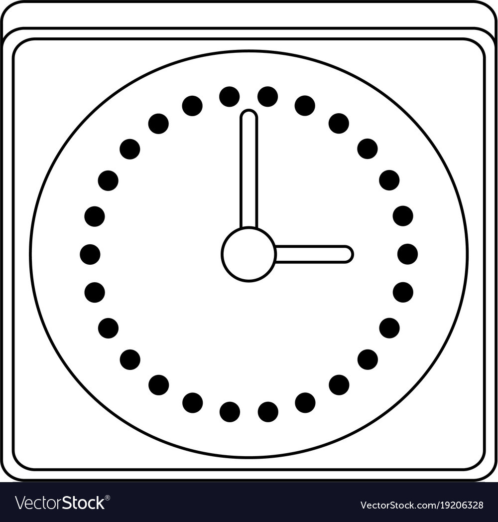 Clock round frame Royalty Free Vector Image - VectorStock