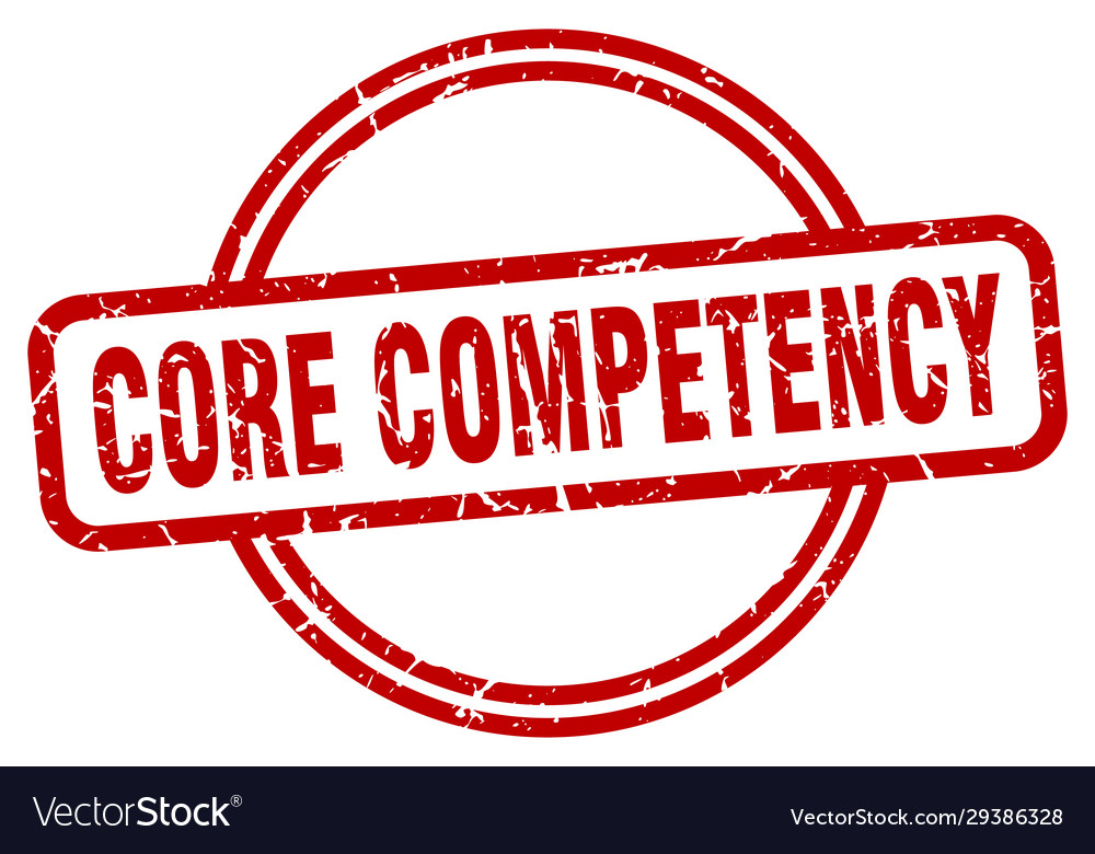 Core competency stamp round Royalty Free Vector Image