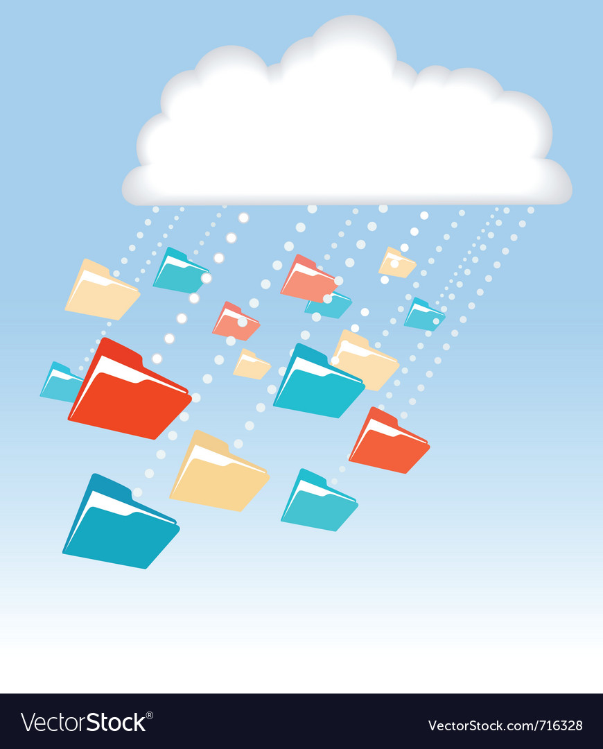 Digital cloud Royalty Free Vector Image - VectorStock