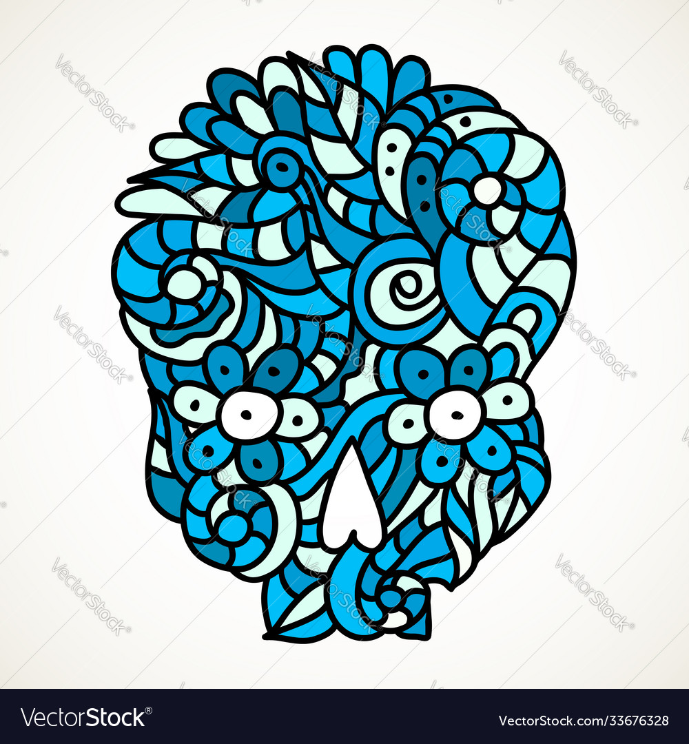 Hand drawn sugar skull Royalty Free Vector Image Hand drawn sugar skull Royalty Free Vector Image